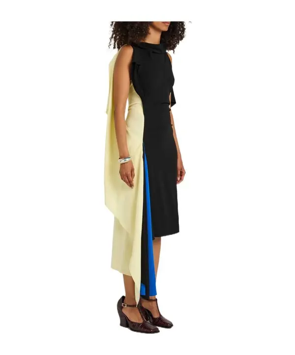 Loewe Color-blocked Asymmetric Dress