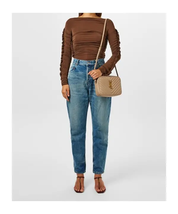 Saint Laurent Lou Camera Bag - Nude