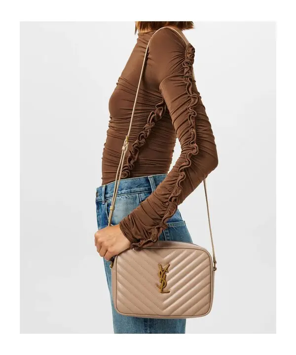 Saint Laurent Lou Camera Bag - Nude