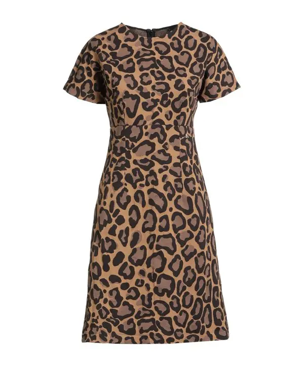 Dolce & Gabbana Leopard Print Jacquard Knit Dress