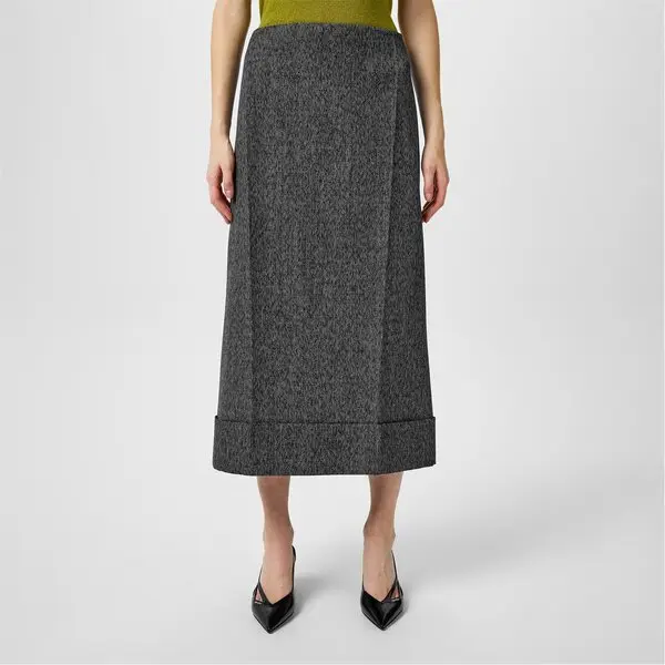 Prada Pleat Midi Skirt