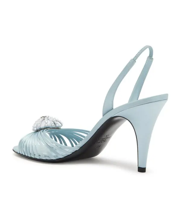Valentino Garavani High-heeled Heart-shaped Rhinestone Sandals