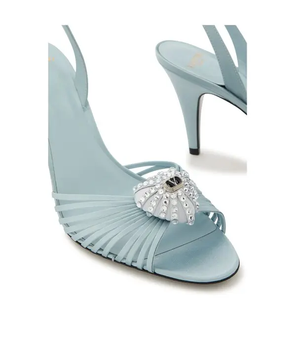 Valentino Garavani High-heeled Heart-shaped Rhinestone Sandals