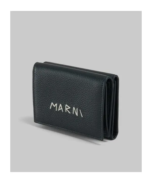 Marni Leather Trifold Wallet With Mending