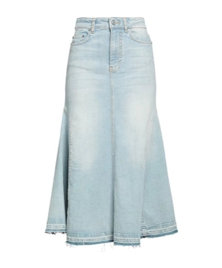 GANNI Denim Midi Skirt