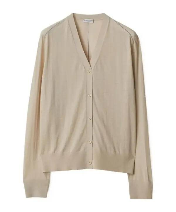 Burberry V-neck Wool Cardigan