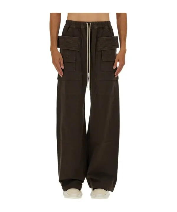 Rick Owens Creatch Wide Cargo Drawstring Pants