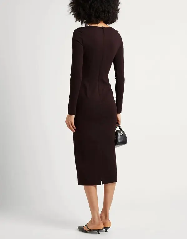 Dolce & Gabbana Fitted Jersey Dress With Square Neckline And Long Sleeves