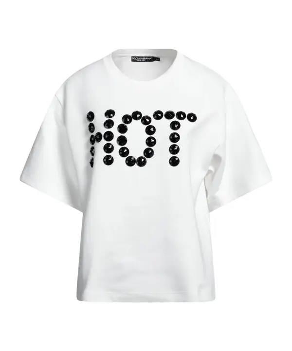 Dolce & Gabbana Solid Color Crew Neck Short Sleeve Top