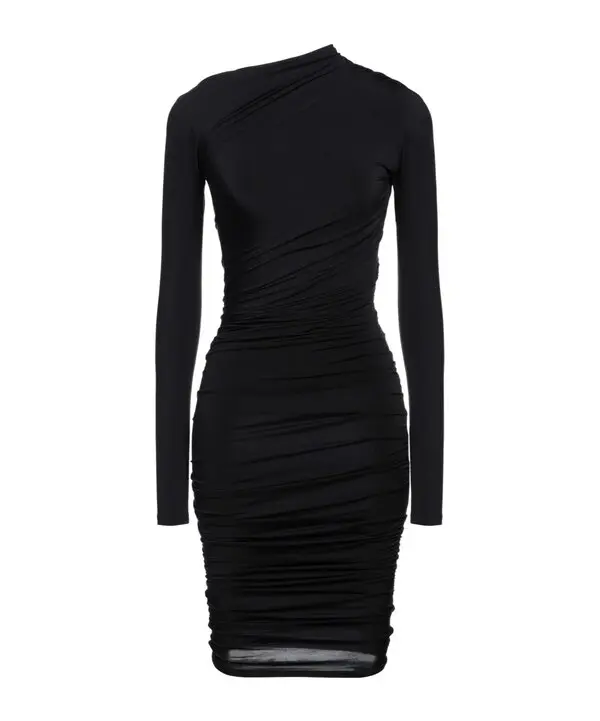 Balenciaga Off-the-shoulder Long Sleeve Mini Dress