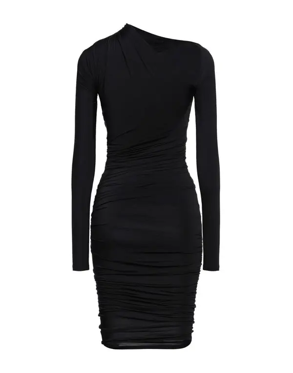 Balenciaga Off-the-shoulder Long Sleeve Mini Dress