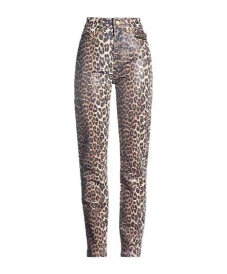 GANNI Leopard Print Jeans