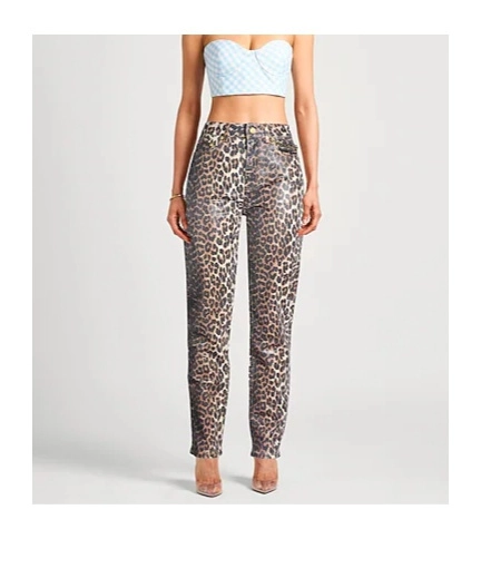 GANNI Leopard Print Jeans