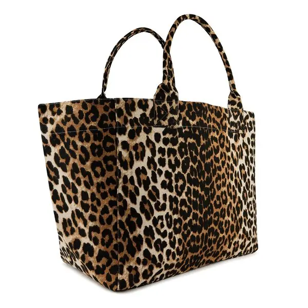 GANNI Logo Tote Bag - Black