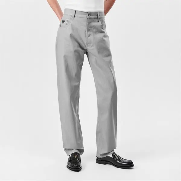 Prada Logo Straight Jeans