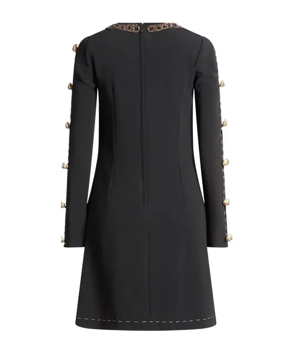Dolce & Gabbana Embellished Crewneck Long Sleeve Dress