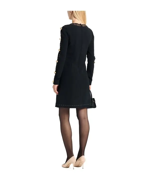 Dolce & Gabbana Embellished Crewneck Long Sleeve Dress