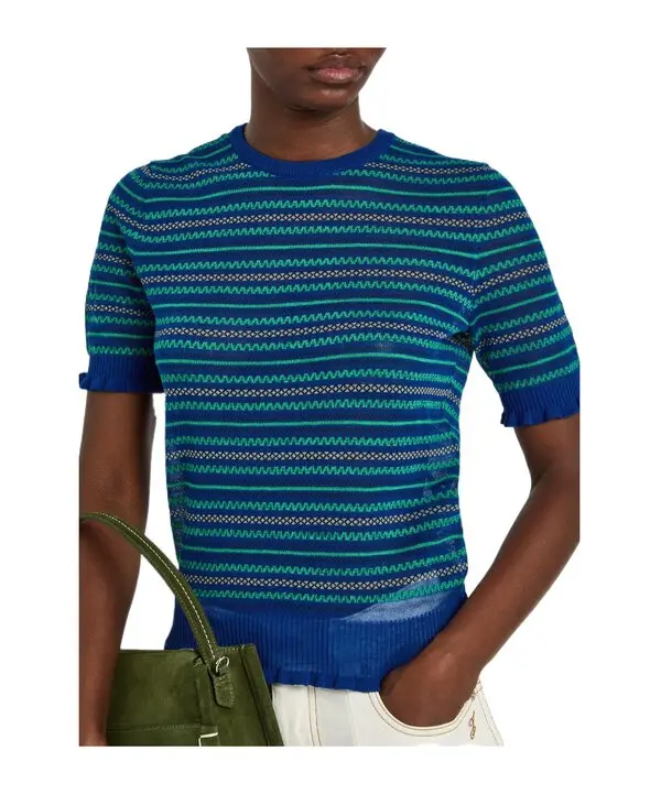 J.W.ANDERSON Fair Isle Sheer Cotton-blend Top