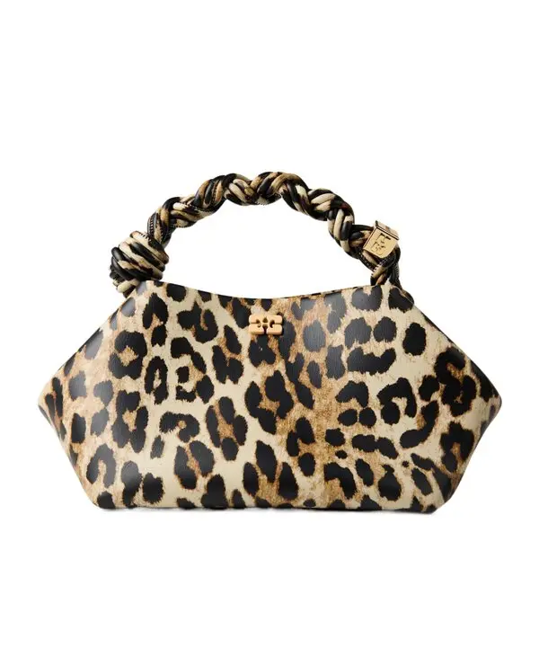 GANNI Leopard Print Hexagonal Crossbody Bag - Multicolor