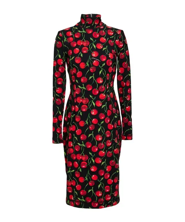 Dolce & Gabbana Printed Long Sleeve Dress