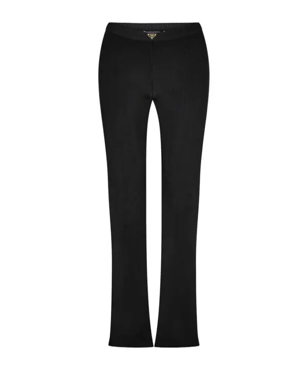 Prada Logo Belted Flare Track Pants