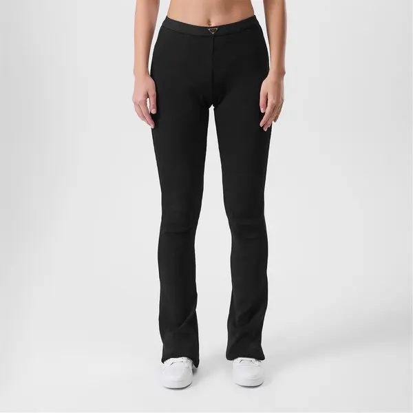 Prada Logo Belted Flare Track Pants