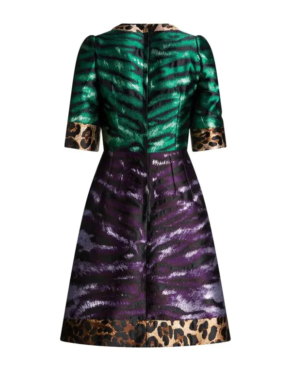 Dolce & Gabbana Tiger Print Jacquard Dress