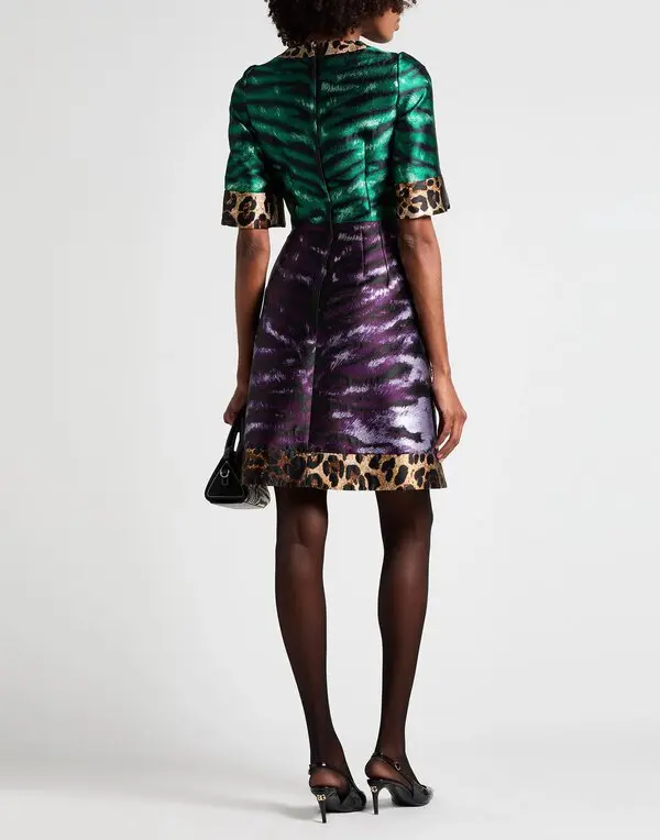 Dolce & Gabbana Tiger Print Jacquard Dress