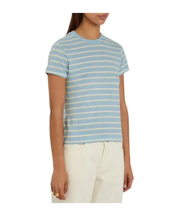 FRAME Striped Crew Neck T-shirt