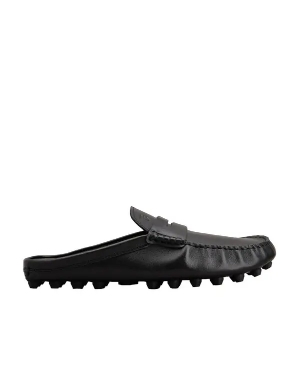 TOD'S Gommino Bubble Leather Mules - Black