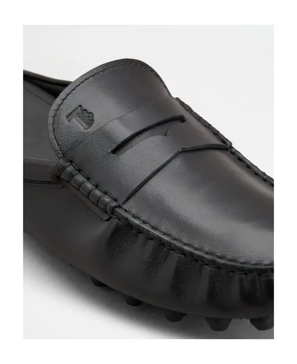 TOD'S Gommino Bubble Leather Mules - Black