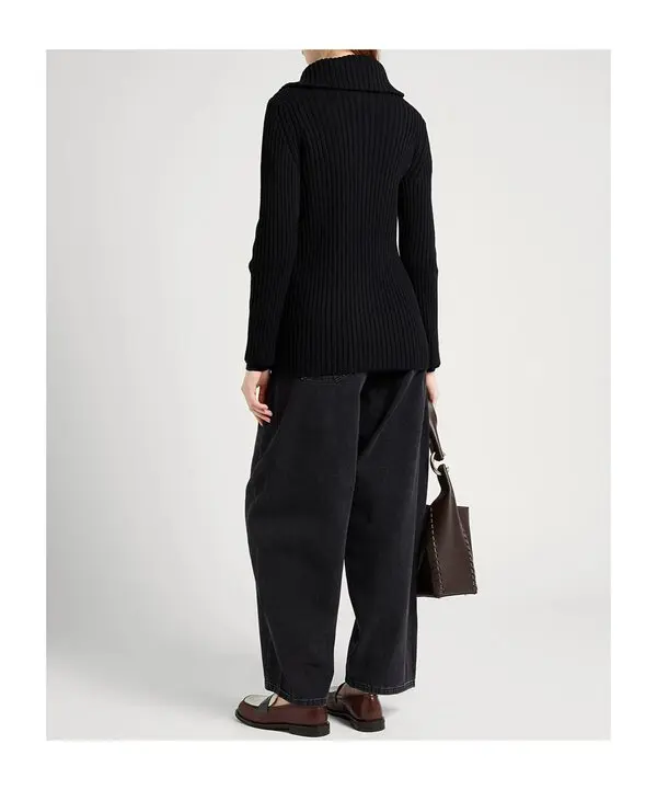 MAXCO. Max&co. Ribbed Front Zip Cardigan