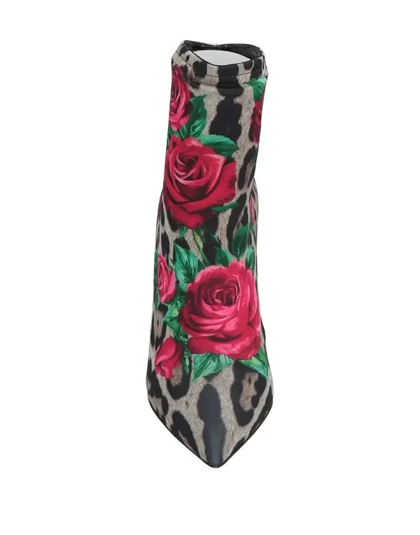 Dolce & Gabbana Pointed-toe Leopard Print Ankle Boots