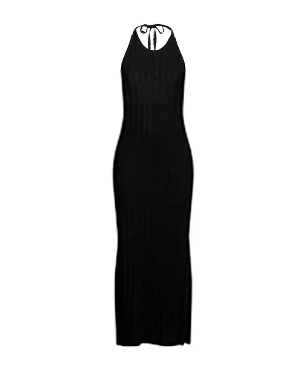 GANNI Sleeveless Halterneck Maxi Dress With Pocket