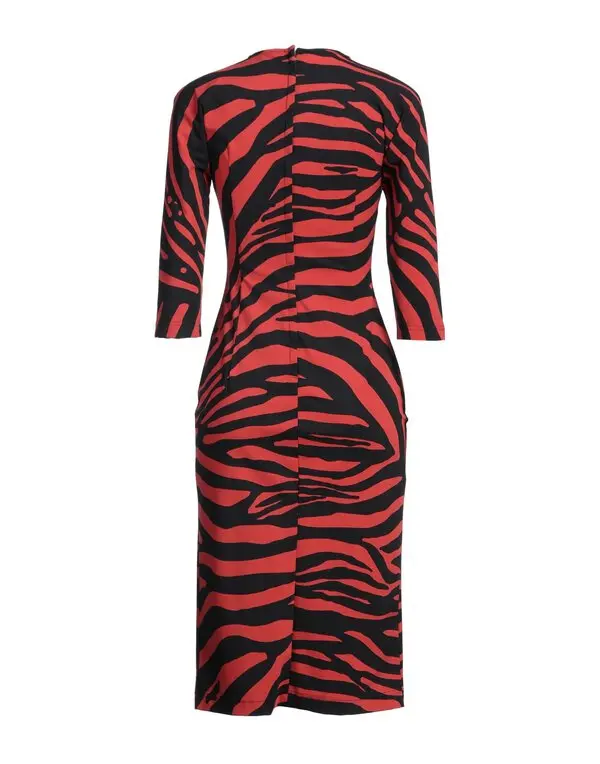 Dolce & Gabbana Zebra Print Crepe Midi Dress