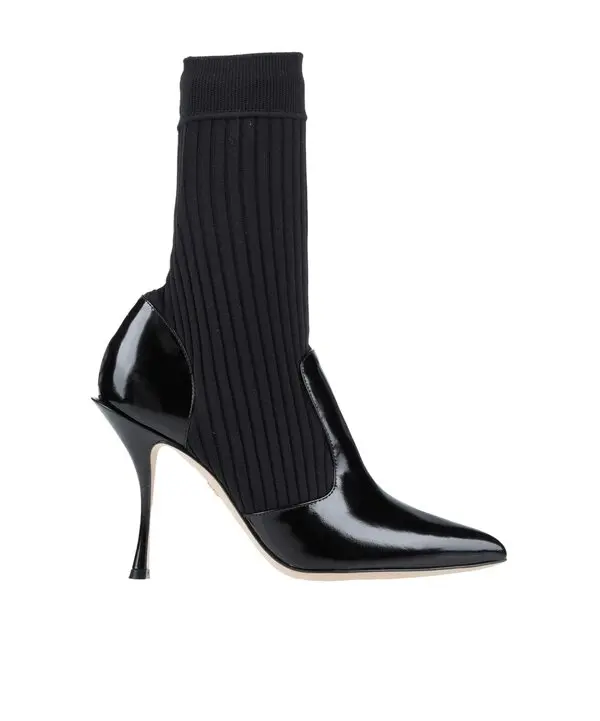 Dolce & Gabbana Minimalist Patent Leather Ankle Boots