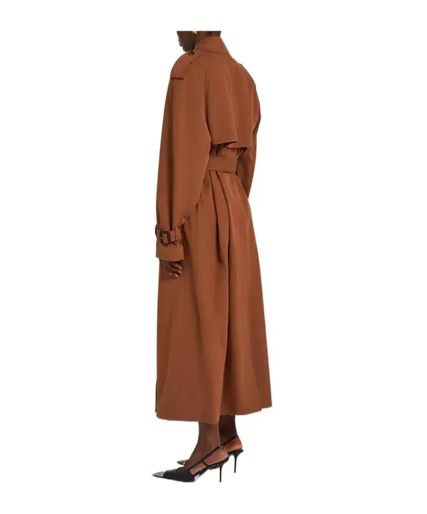 Saint Laurent Double-breasted Cotton And Silk-blend Trench Coat