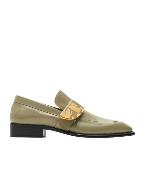 Burberry Shield Leather Loafers