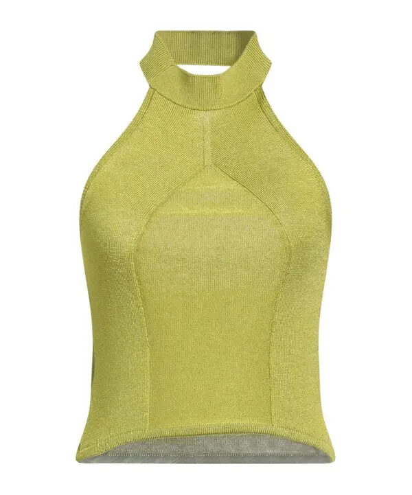 MAXCO. Sleeveless Knitted Vest With High Collar