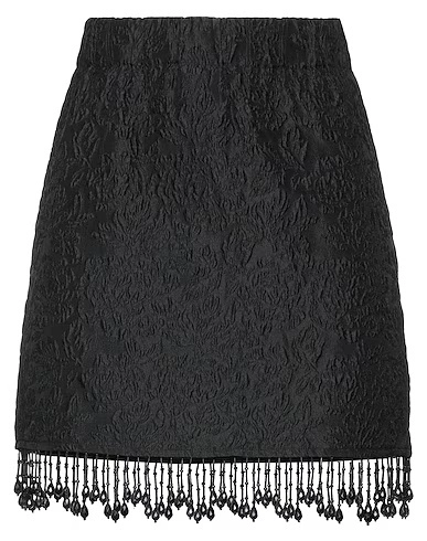 GANNI Solid Color Mesh Skirt