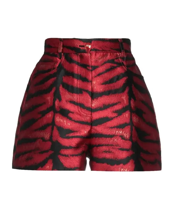 Dolce & Gabbana Animal Print Jacquard Shorts - Red