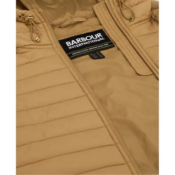 Barbour Quilted Long Sleeve Jacket With Drawstring Hood