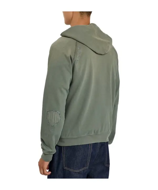 Acne Studios Logo Hooded Zip-through Cotton Sweatshirt