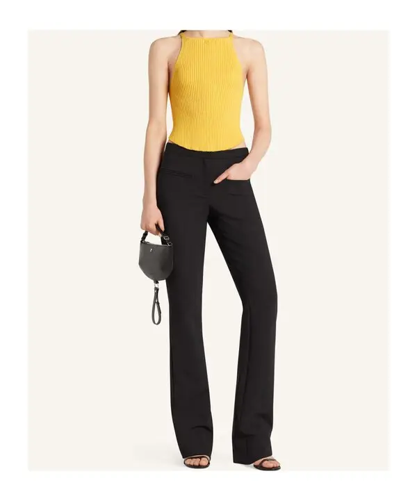 COURREGES Courrèges Sleeveless Rib Knit Top With Embroidered Logo