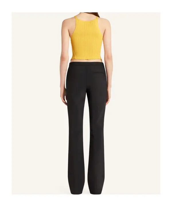 COURREGES Courrèges Sleeveless Rib Knit Top With Embroidered Logo