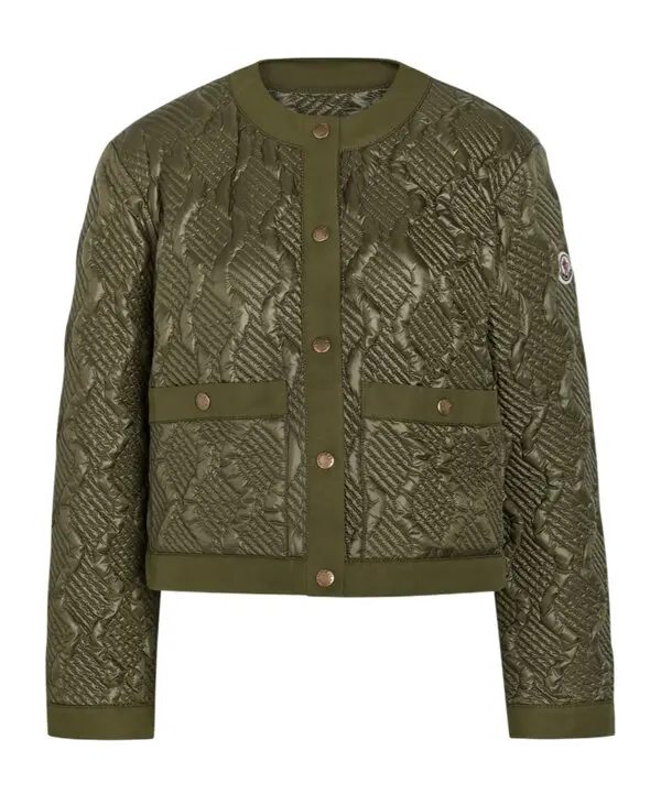 Moncler Quilted Geometric Nylon Jacket