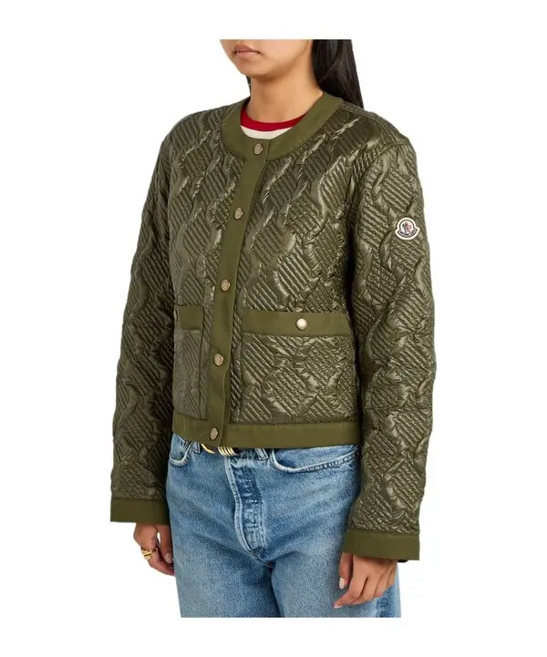 Moncler Quilted Geometric Nylon Jacket