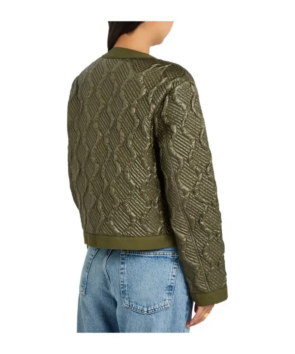 Moncler Quilted Geometric Nylon Jacket