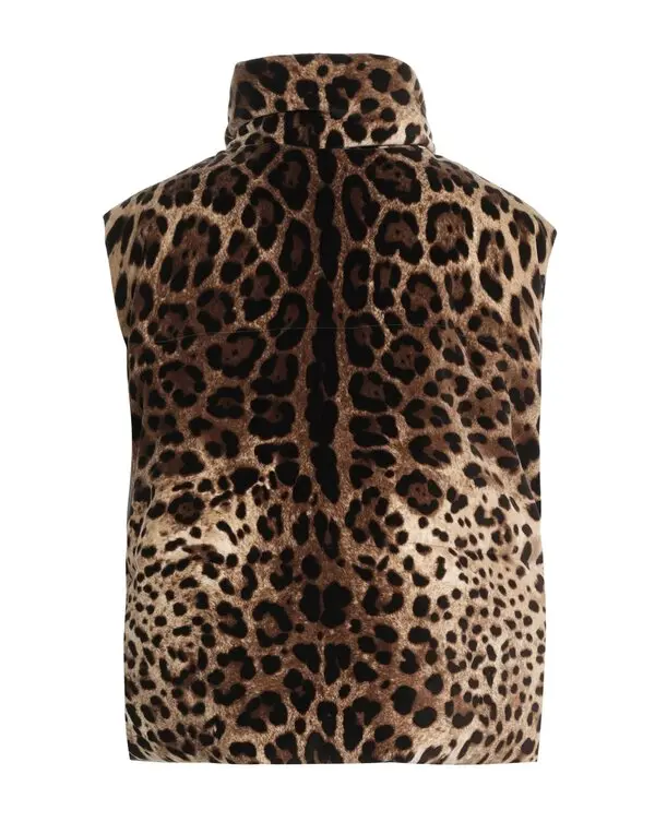 Dolce & Gabbana Leopard Print Sleeveless Velvet Vest