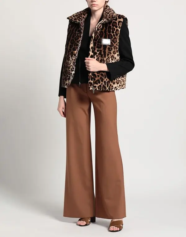 Dolce & Gabbana Leopard Print Sleeveless Velvet Vest